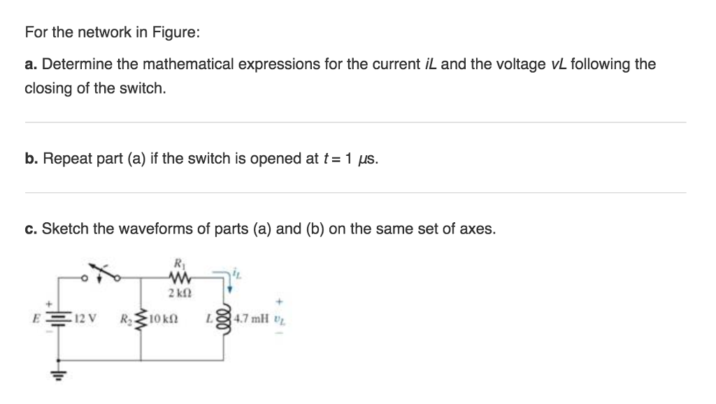 Solved For the network in Figure: a. Determine the | Chegg.com