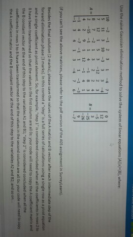 Solved Use the naive Gaussian elimination method to solve | Chegg.com