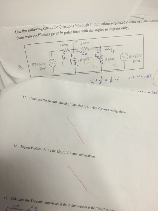 Solved Use the following circuit for Questions 9 through 14. | Chegg.com