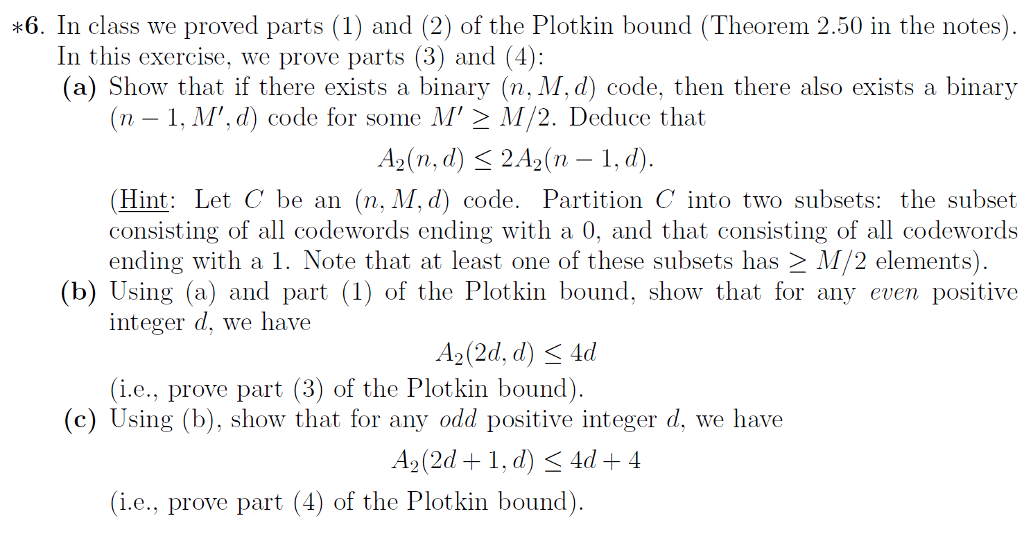 *6. In class we proved parts (1) and (2) of the | Chegg.com