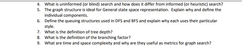 Solved What is uninformed (or blind) search and how does it | Chegg.com