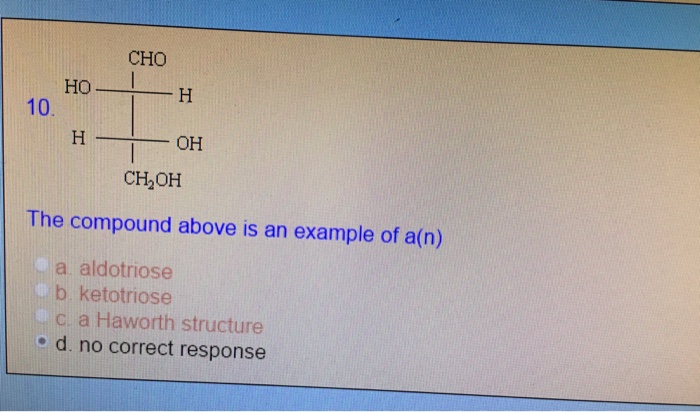 Solved The compound above is an example of a(n) | Chegg.com