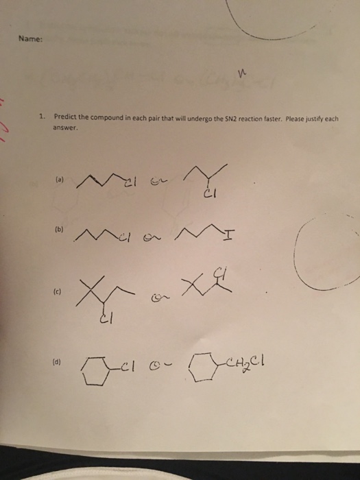 Solved 1. Predict the compound in each pair that will | Chegg.com