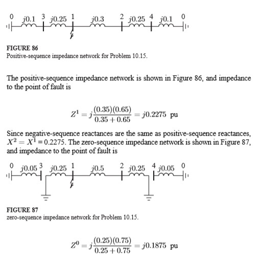 Solved 10.15. The reactance data for the power system shown | Chegg.com