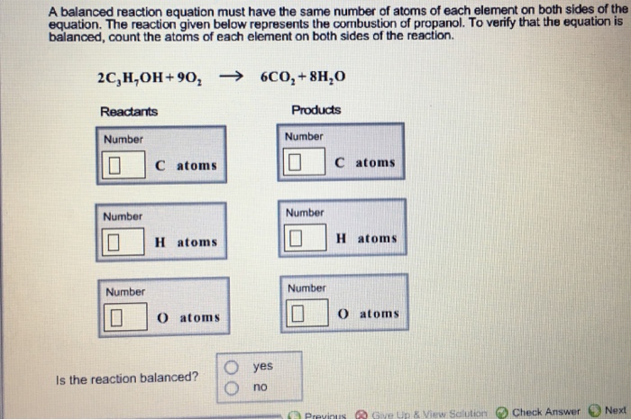 Solved A balanced reaction equation must have the same | Chegg.com