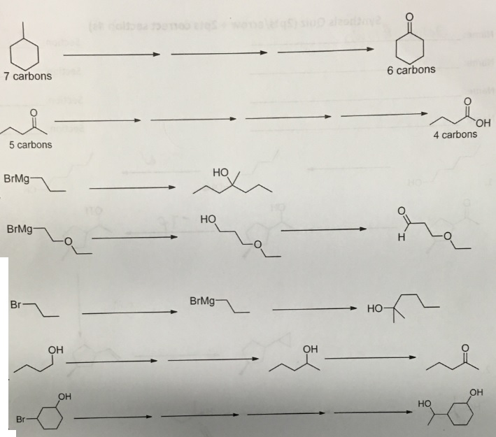 Solved 7 carbons 5 carbons BrMg BrMg Br OH OH HO HO OH 6 | Chegg.com
