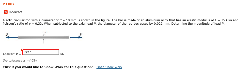 Solved A solid circular rod with a diameter of d = 18 mm is | Chegg.com