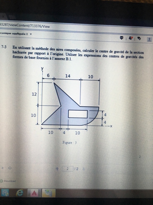 Solved Using the composite area method, calculate the centre | Chegg.com
