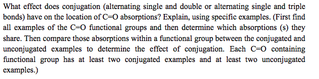 Solved What effect does conjugation (alternating single and | Chegg.com