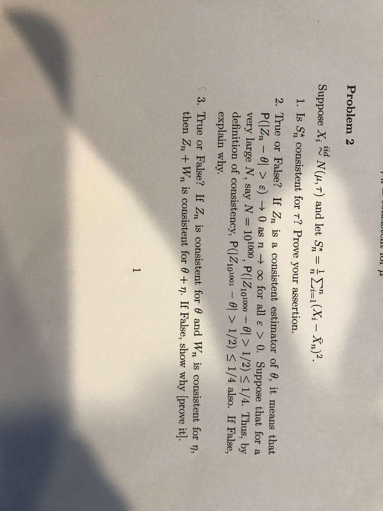 Solved Problem 2 Suppose Xi iid N(AT) and let S-「n! (Xi-Xn)2 | Chegg.com