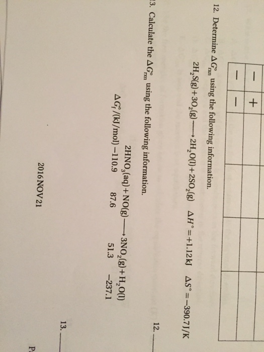 Solved Determine delta G degree _rxn using the following | Chegg.com