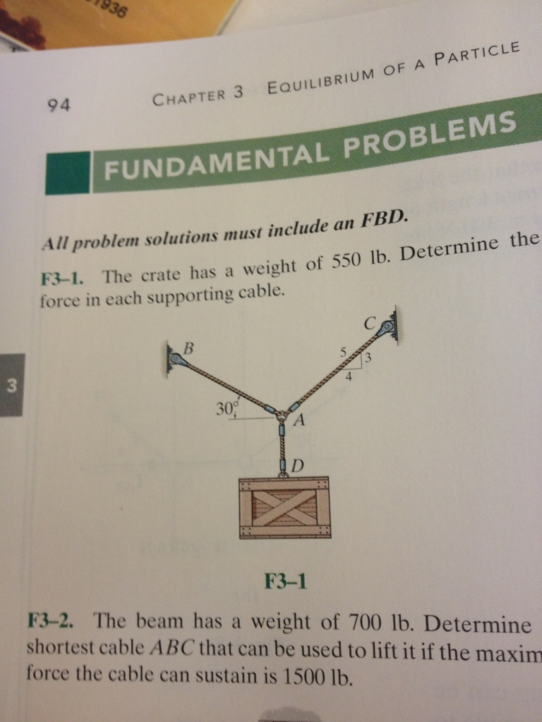 Solved The crate has a weight of 550 lb. Determine the force | Chegg.com Solved The crate has a weight of 550 lb. Determine the force | Chegg.com