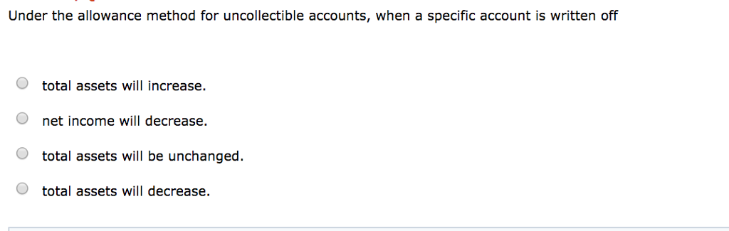 Solved Under the allowance method for uncollectible | Chegg.com