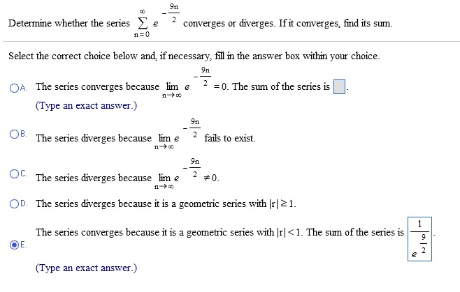 Solved Select the correct choice below and, if necessary, | Chegg.com