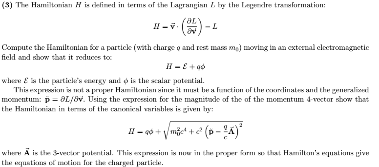 Solved (3) The Hamiltonian H is defined in terms of the | Chegg.com