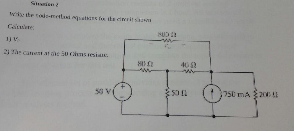 Solved Write the node-method equations for the circuit shown | Chegg.com