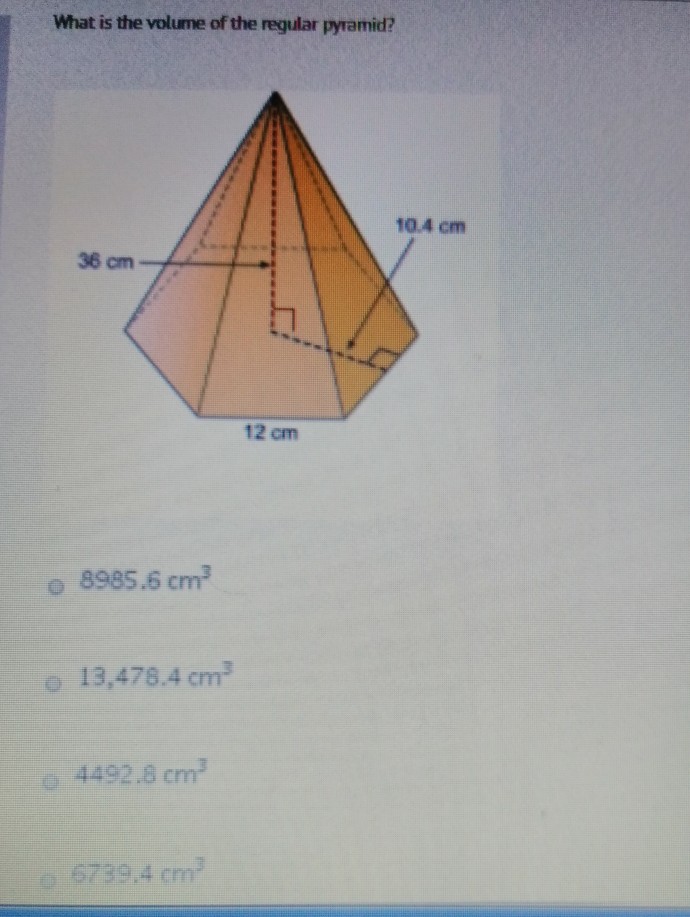 Solved The base is the pyramid is an equilateral triangle | Chegg.com