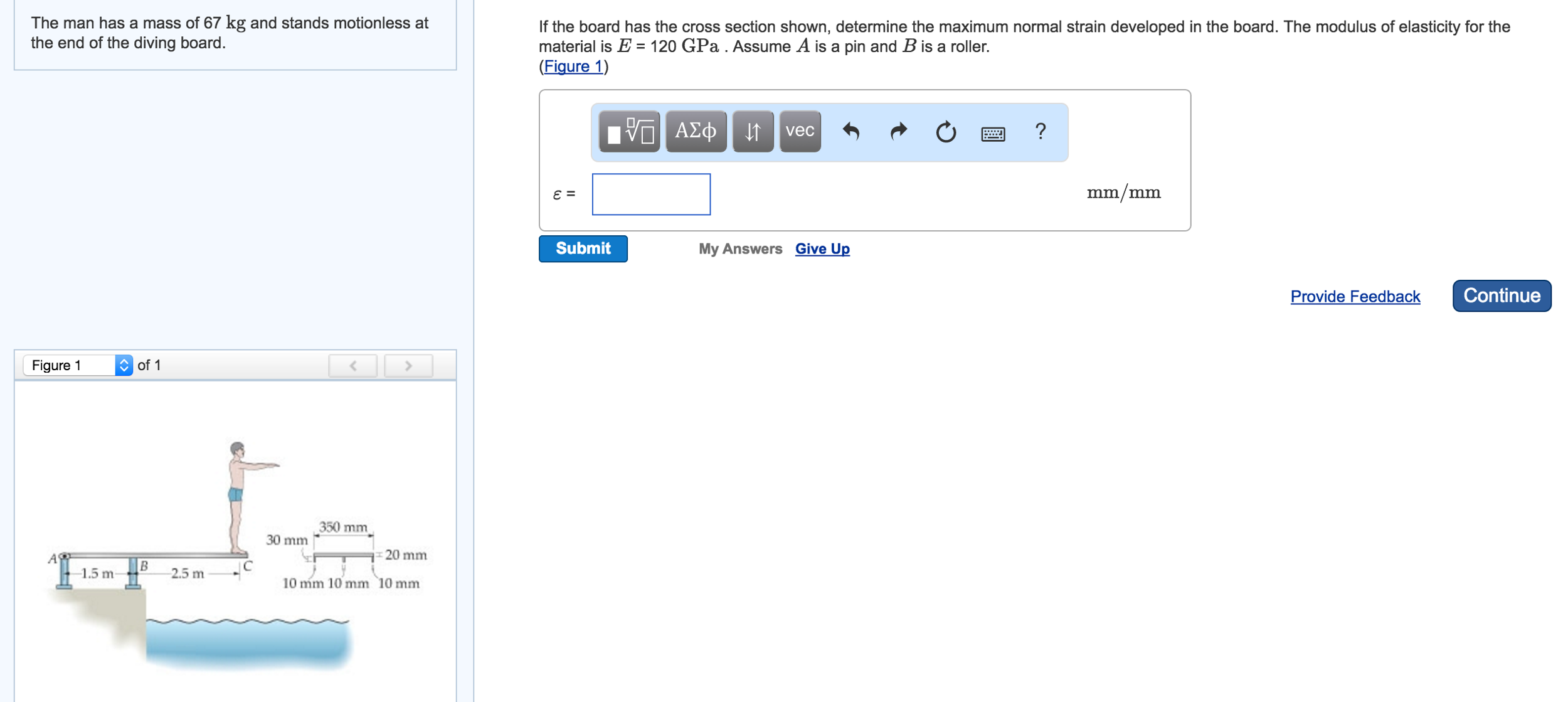 Solved The man has a mass of 67 kg and stands motionless at | Chegg.com