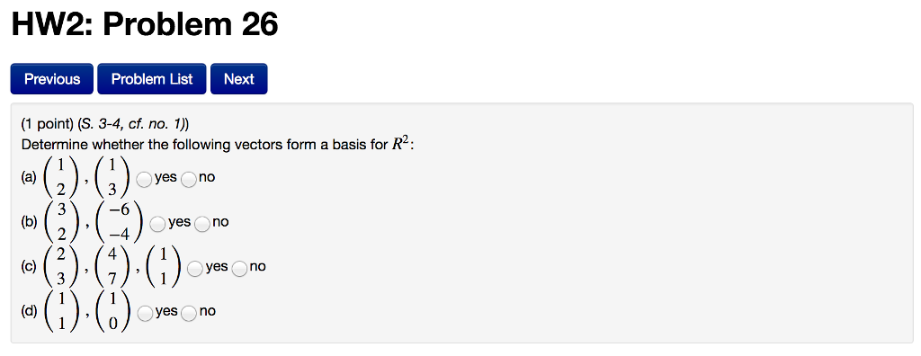 Solved Determine whether the following vectors form a basis | Chegg.com
