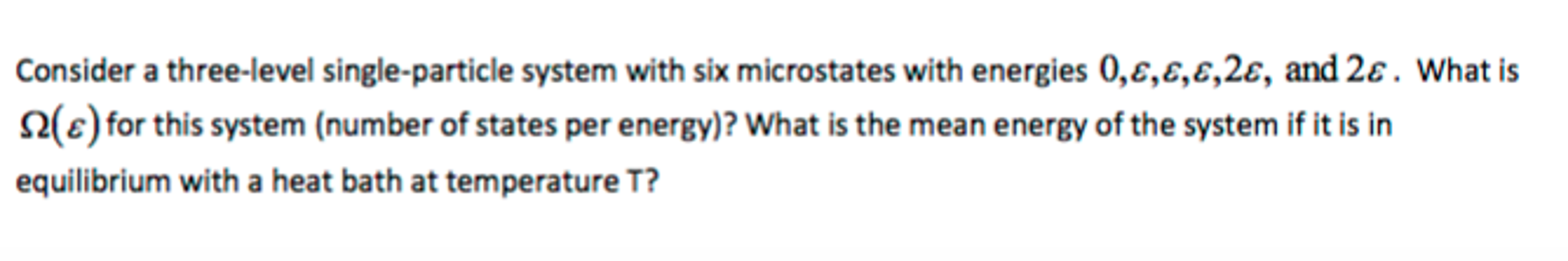 Solved Consider a three-level single-particle system with | Chegg.com