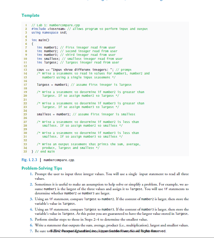 Solved Template I ILab 1: numbercompare.cpp 2 #include | Chegg.com