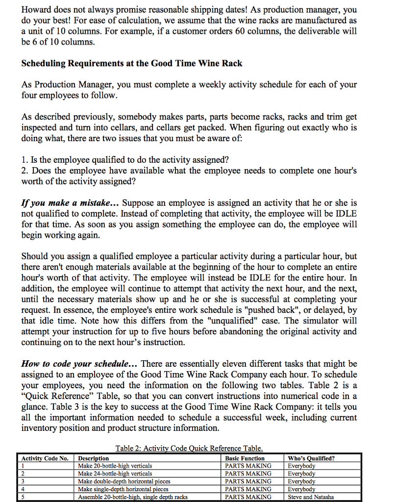 Introduction Welcome to the wine cellar business. As | Chegg.com