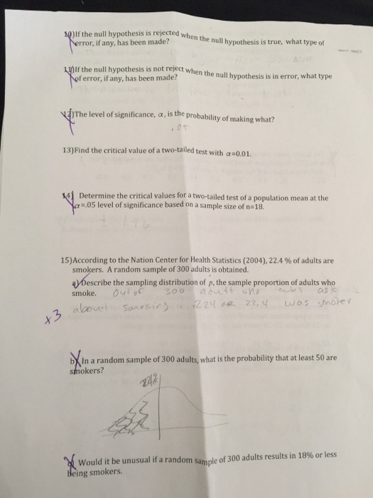 Solved lf the null hypothesis is rejected when the null | Chegg.com