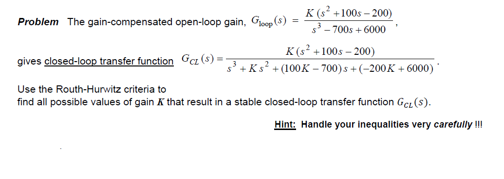 Solved Problem The gain-compensated open-loop gain, G | Chegg.com Solved Problem The gain-compensated open-loop gain, G | Chegg.com