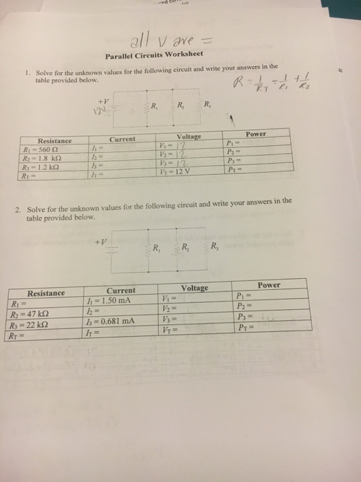 Solved Solve for the unknown values for the following | Chegg.com