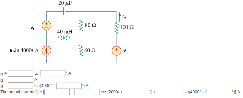 Solved Find the output current io in the circuit given below | Chegg.com