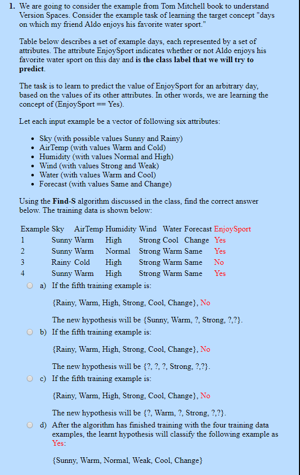 1. We are going to consider the example from Tom | Chegg.com