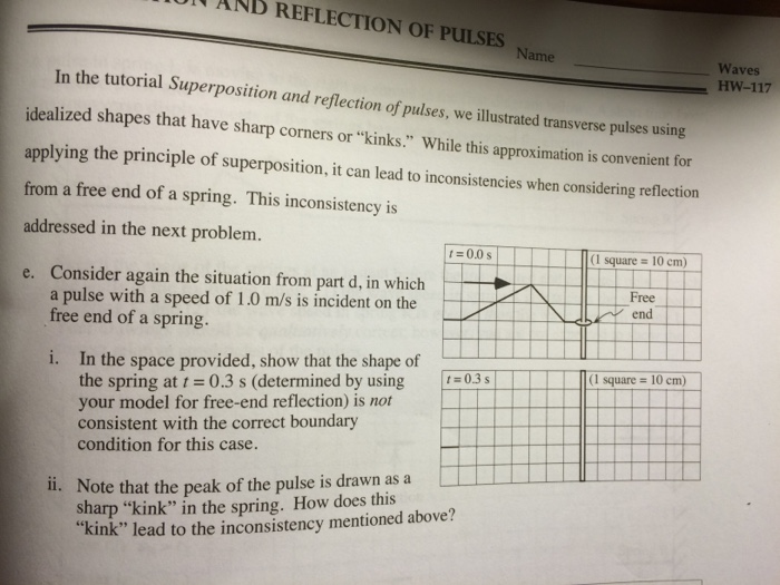 In the tutorial Superposition and reflection of | Chegg.com