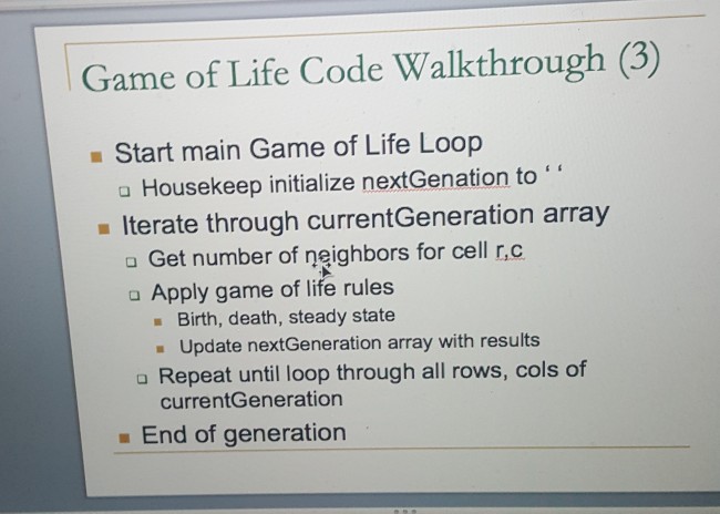 Solved Project topic is Game of Life using java. Below are | Chegg.com