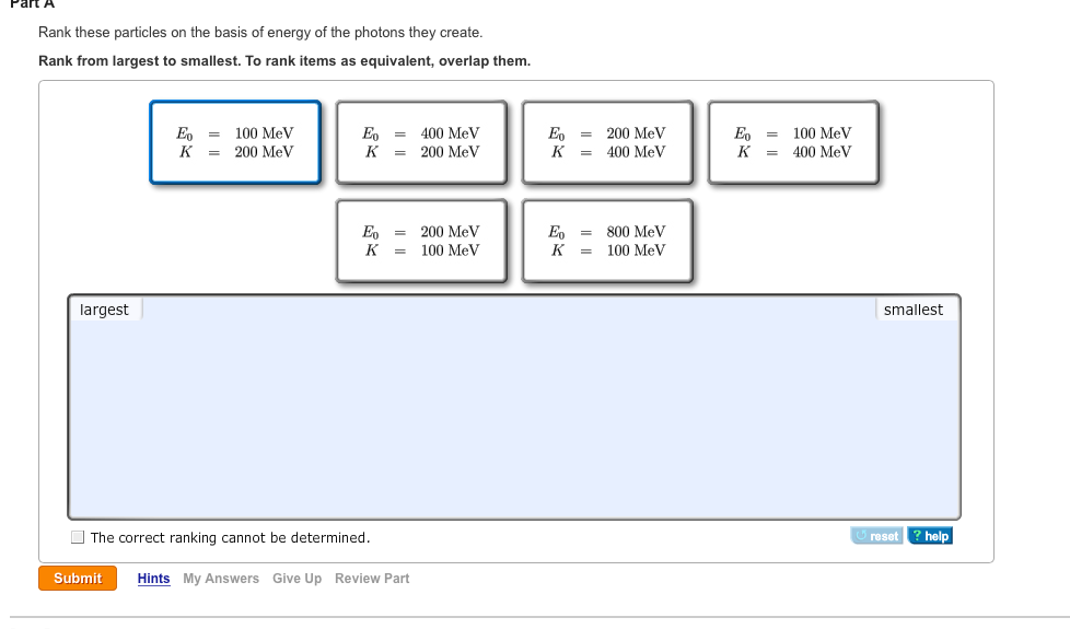 Solved The following six particles (with rest energy E0 and | Chegg.com