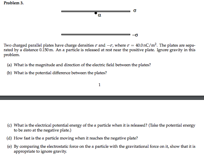 Solved Two charged parallel plates have charge densities or | Chegg.com