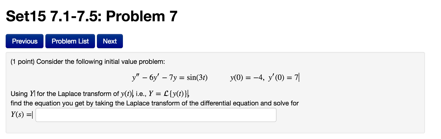 Solved Consider the following initial value problem: y" - | Chegg.com