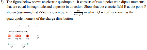 Solved The figure below shows an electric quadrupole. It | Chegg.com