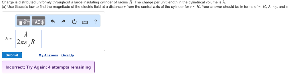 Solved Charge is distributed uniformly throughout a large | Chegg.com