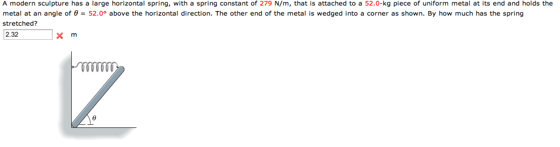 Solved A modern sculpture has a large horizontal spring, | Chegg.com