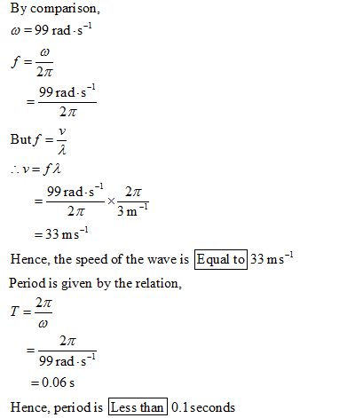 Solved String The transverse displacement of a stretched | Chegg.com