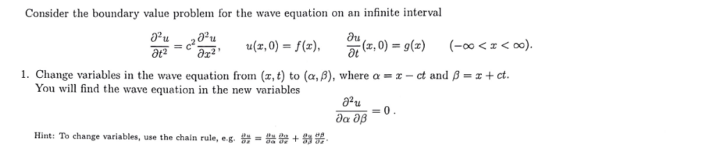 Solved Consider the boundary value problem for the wave | Chegg.com