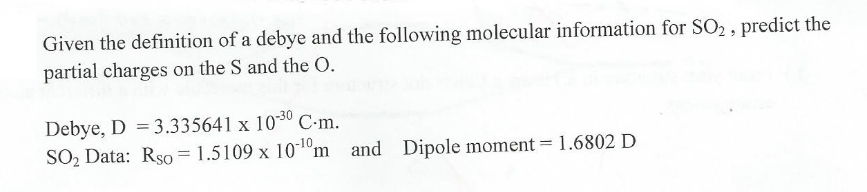 Solved Given the definition of a debye and the following | Chegg.com