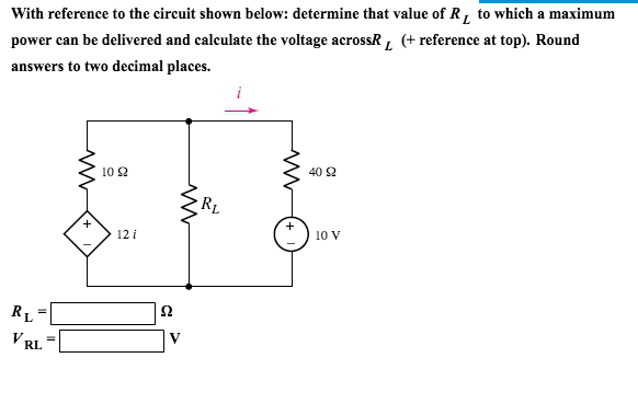 Solved With reference to the circuit shown below: determine | Chegg.com
