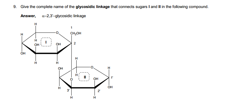 Solved Give the complete name of the glycosidic linkage that | Chegg.com