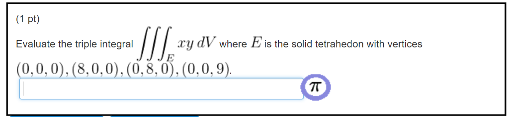 Solved Evaluate the triple integral tripleintegral_E xy dV | Chegg.com