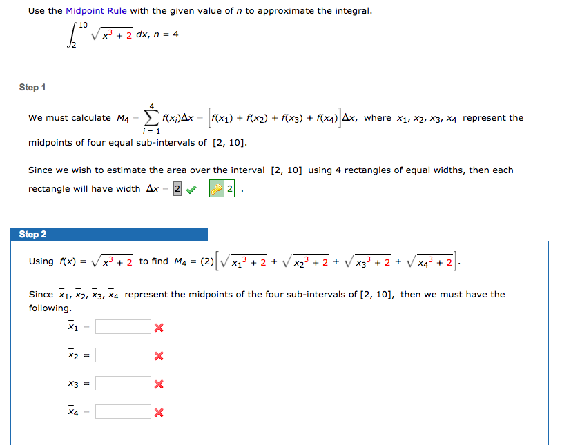 Solved Use the Midpoint Rule with the given value of n to | Chegg.com