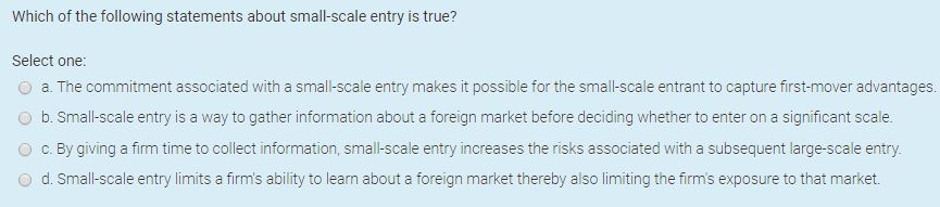 Solved Which of the following statements about small-scale | Chegg.com