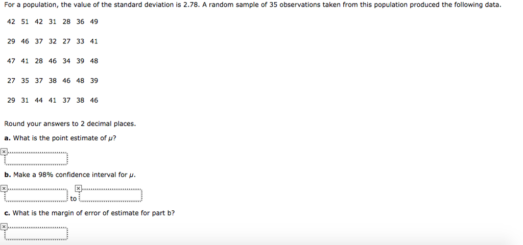 Solved For a population, the value of the standard deviation | Chegg.com