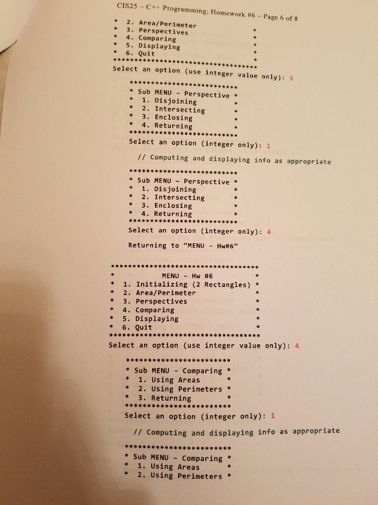 CIS25-C++ Programming, Homework #6-Page 6 of 8 2. | Chegg.com