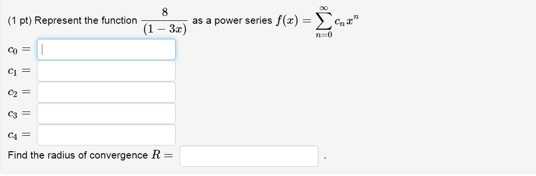Solved Represent The Function As A Power Series F X